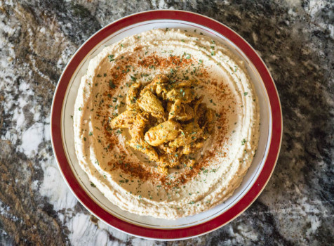 Hummus and Garlic Turmeric Chicken - I Dream of Sesame